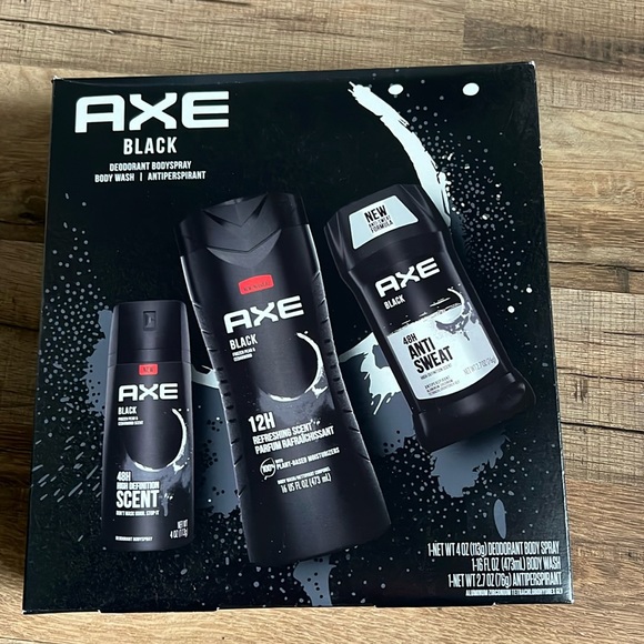 axe | Grooming | New Axe Black Set Deodorant Body Spray Body Wash ...